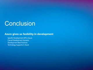 Azure in Developer Perspective | PPT