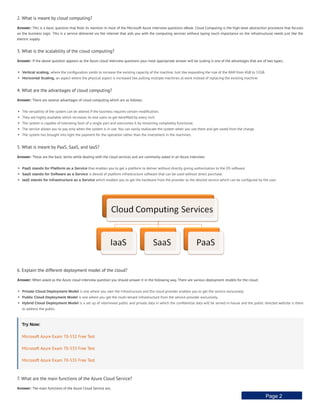 Azure interview-questions-pdf | PDF