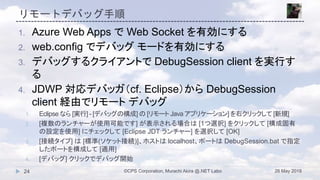 Java で開発する Azure Web Apps アプリケーション | PPTX