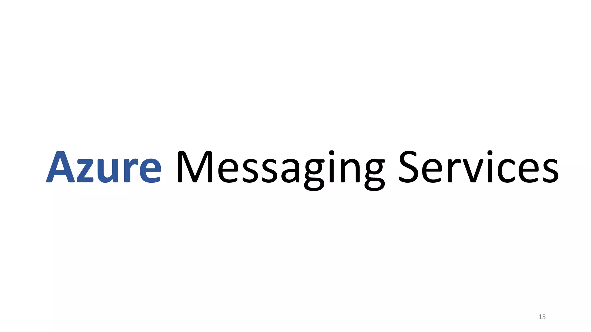 Azure Messaging Services #1 | PPTX