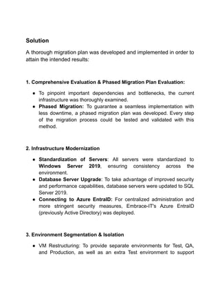 Case Study: Embrace-IT's Migration to Azure Cloud Infrastructure | PDF