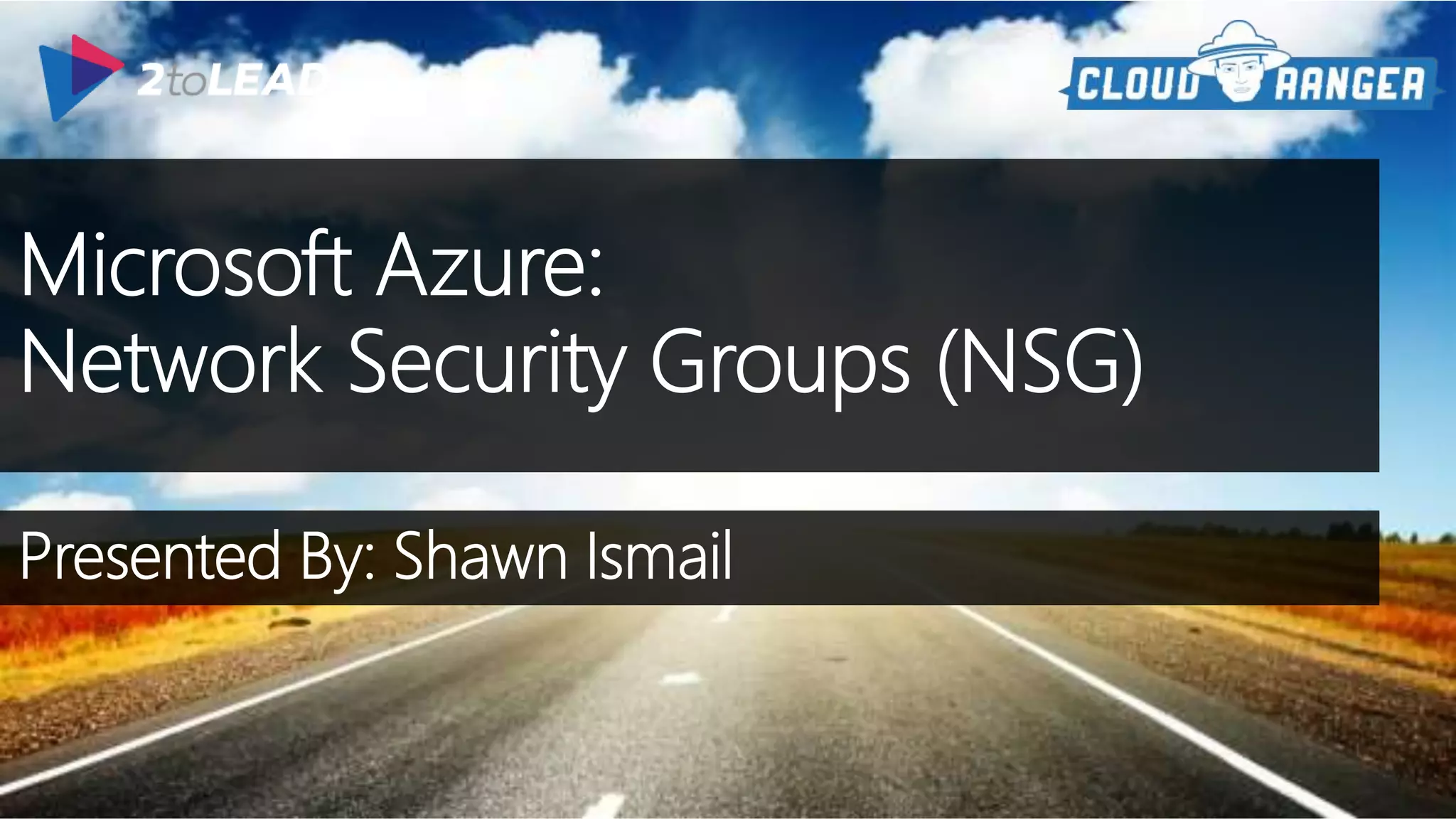 Azure Network Security Groups (NSG) | PPTX