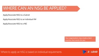 Azure Network Security Groups (NSG) | PPTX