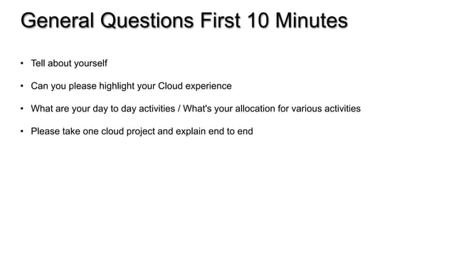 Azure AWS real time-interview questions part 9 | PPT