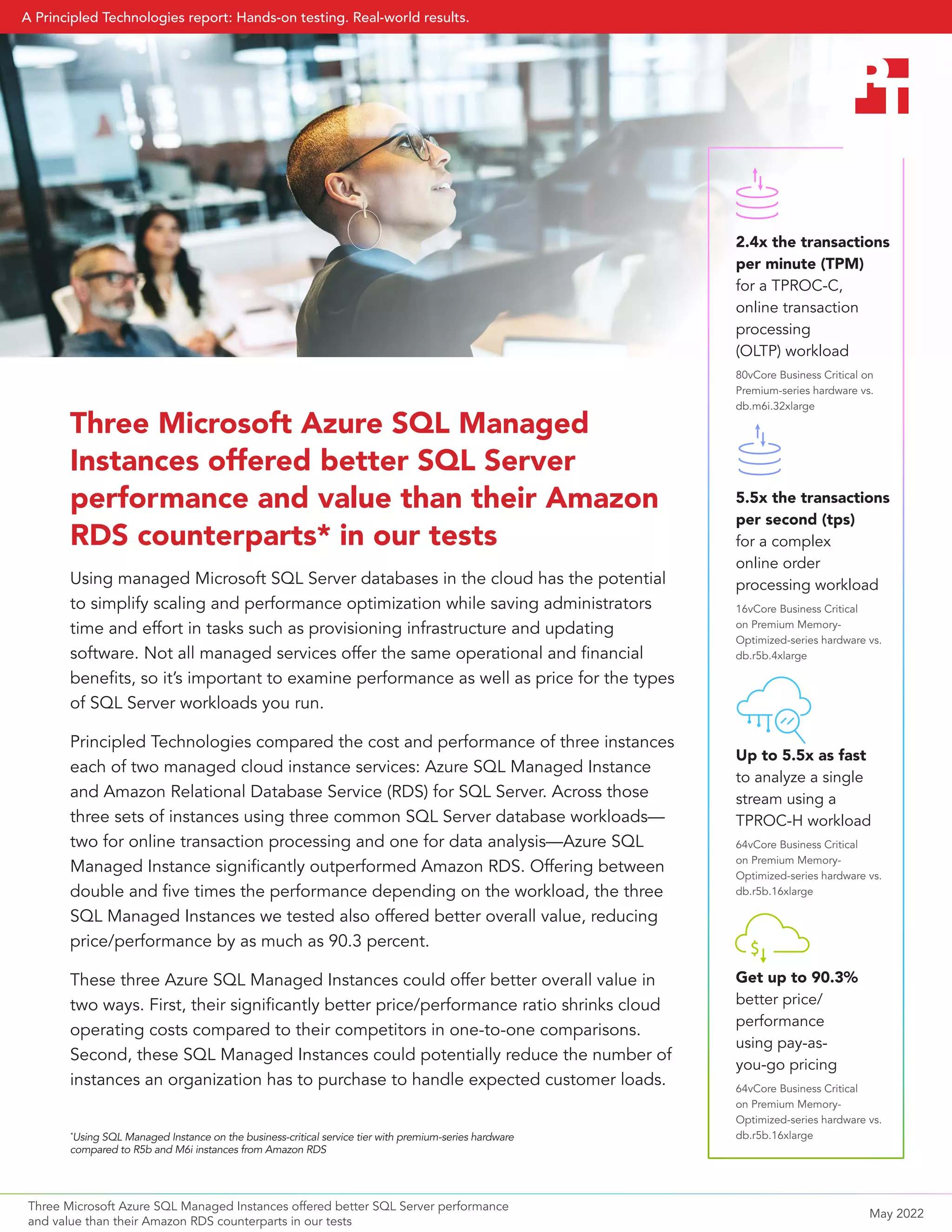 Three Microsoft Azure SQL Managed Instances offered better SQL Server performance and value than ...