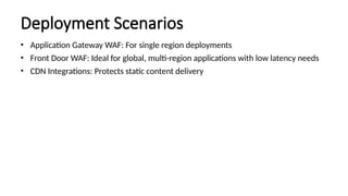 Advanced Application Protection with Azure WAF | PPTX