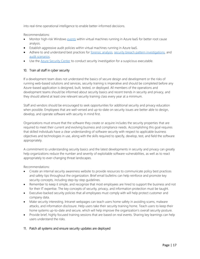 Azure 13 effective security controls for iso 27001 compliance | PDF