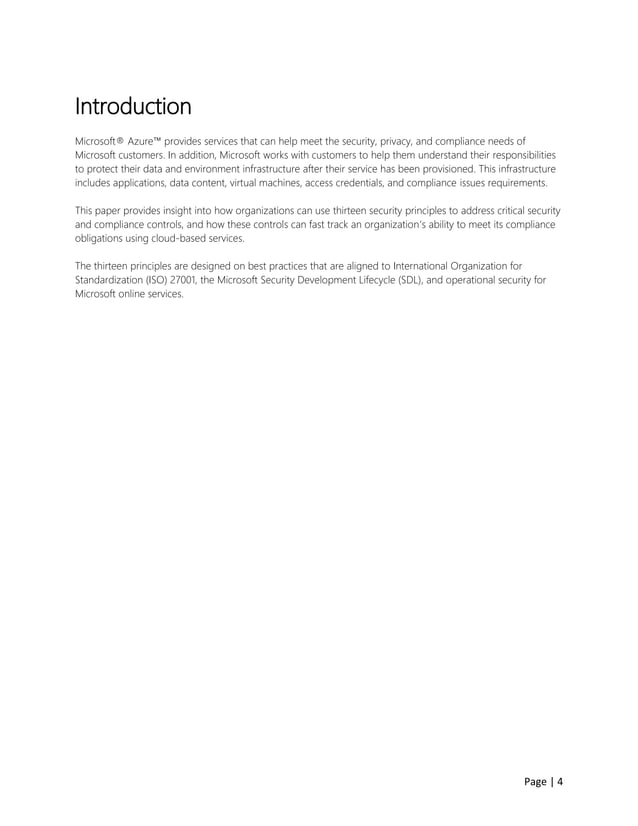 Azure 13 effective security controls for iso 27001 compliance | PDF