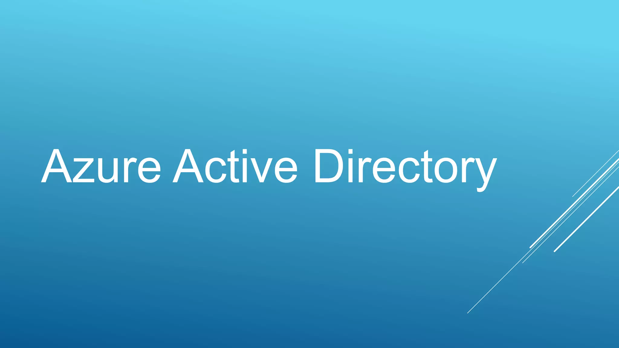 Azure active directory | PPTX