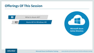 Azure Active Directory | Microsoft Azure Tutorial for Beginners | Azure 70-533 Training ...