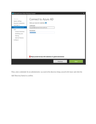 Azure active directory connect to a single domain | DOCX