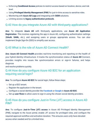 Azure Active Directory Interview Questions PDF By ScholarHat | PDF