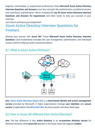 Azure Active Directory Interview Questions PDF By ScholarHat | PDF