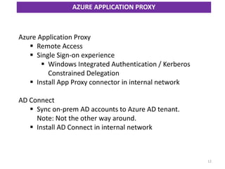 Azure AD App Proxy Login Scenarios with an On Premises Applications - TSPUG | PPTX | Cloud ...