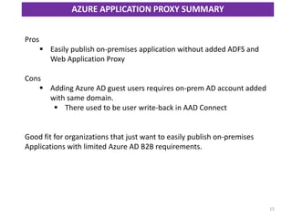 Azure AD App Proxy Login Scenarios with an On Premises Applications - TSPUG | PPTX | Cloud ...