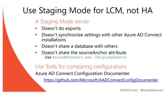 O365Con18 - Azure AD Connect Inside and Out - Sander Berkouwer | PDF