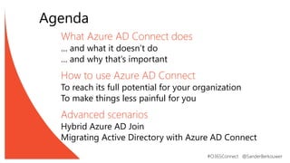 O365Con18 - Azure AD Connect Inside and Out - Sander Berkouwer | PDF