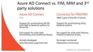 O365Con18 - Azure AD Connect Inside and Out - Sander Berkouwer | PDF