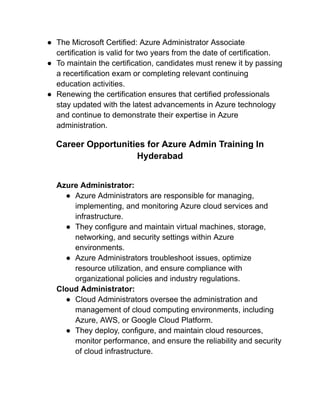 Azure Training in Hyderabad & AZ-900 course | PDF