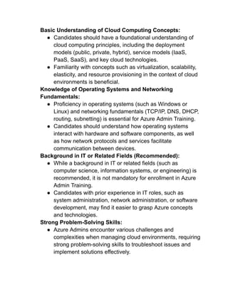 Azure Training in Hyderabad & AZ-900 course | PDF