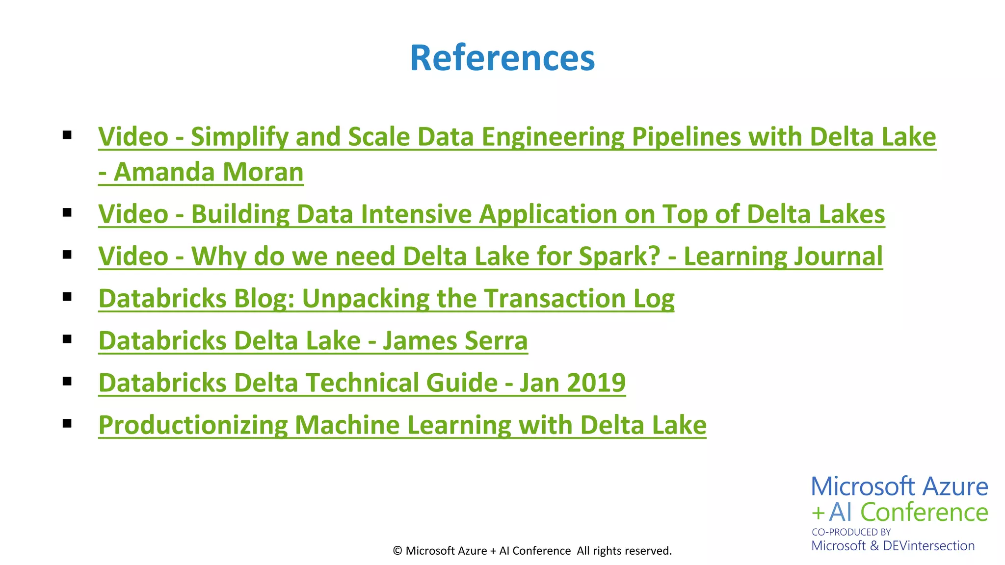 Delta Lake with Azure Databricks | PPTX
