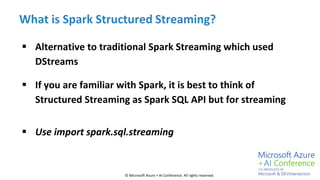 Spark Streaming with Azure Databricks | PPTX