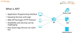 Azure API Apps | PPTX | Computing | Technology & Computing