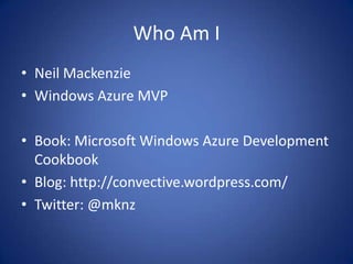 Introduction to Windows Azure AppFabric Applications | PPT