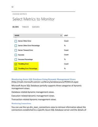 Azure applications performance checklist | PDF