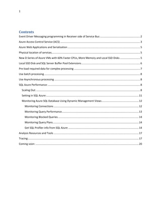 Azure applications performance checklist | PDF