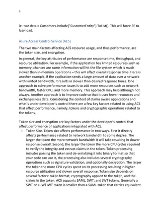 Azure applications performance checklist | PDF