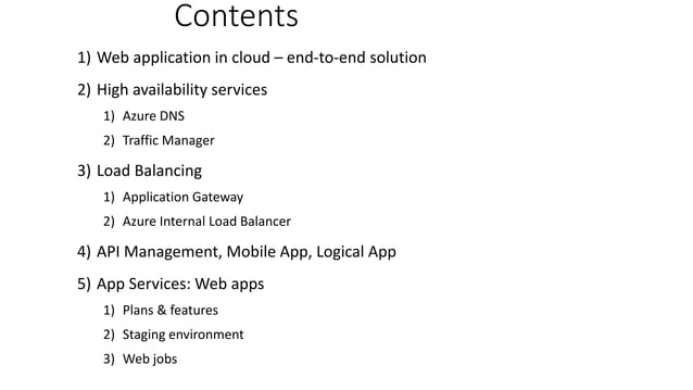 Azure Web App services | PPT