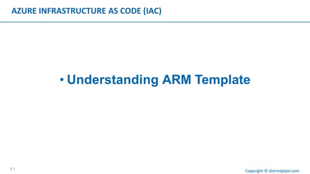 Azure arm templates | PPTX | Cloud Computing | Internet