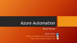 Azure automation | PPTX
