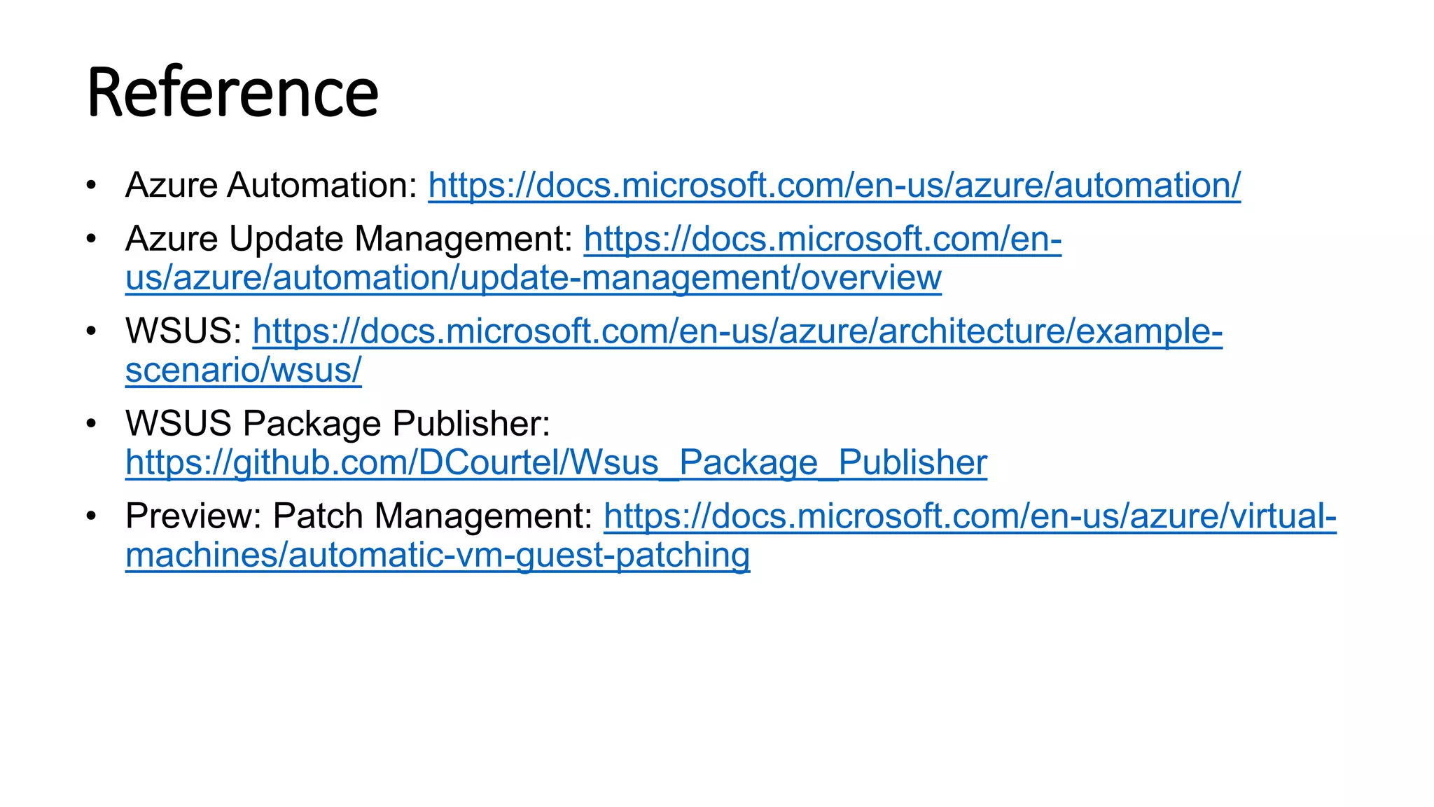 Azure Automation and Update Management | PPTX