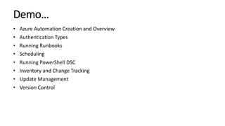 Azure Automation and Update Management | PPTX