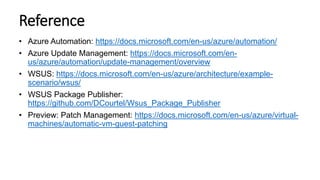 Azure Automation and Update Management | PPTX
