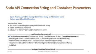 Azure Blob Storage API for Scala and Spark | PPTX