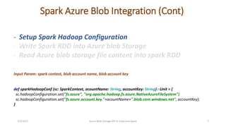 Azure Blob Storage API for Scala and Spark | PPTX