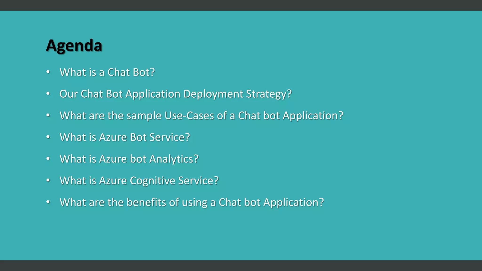 Azure Chat Bot Application Ppt