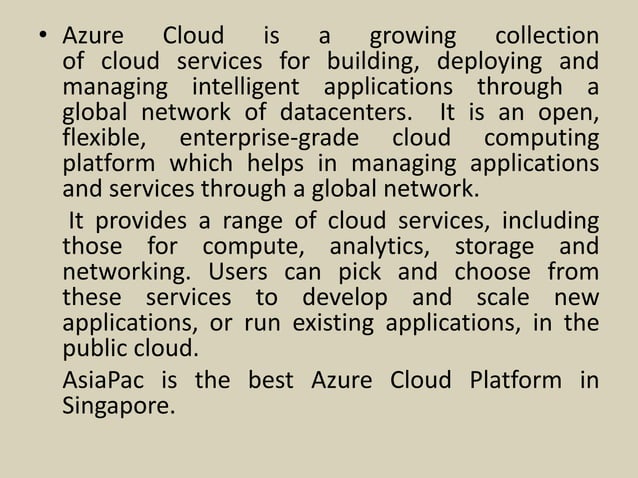 Azure cloud | PPT