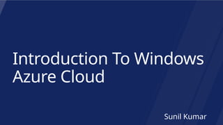 Azure Cloud architecture role guidelines | PPT