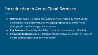 Microsoft Azure Cloud Support Services in Dubai |Azure Cloud Solution ...