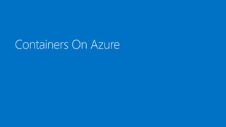Running Containers On Azure | PPT