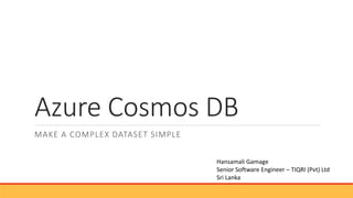 Azure cosmos db | PPTX | Databases | Computer Software and Applications