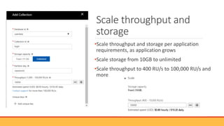 Azure cosmos db | PPTX | Databases | Computer Software and Applications