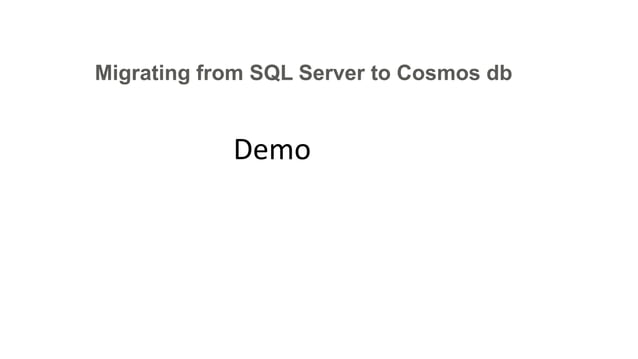 Azure cosmos db, Azure no-SQL database, | PPT
