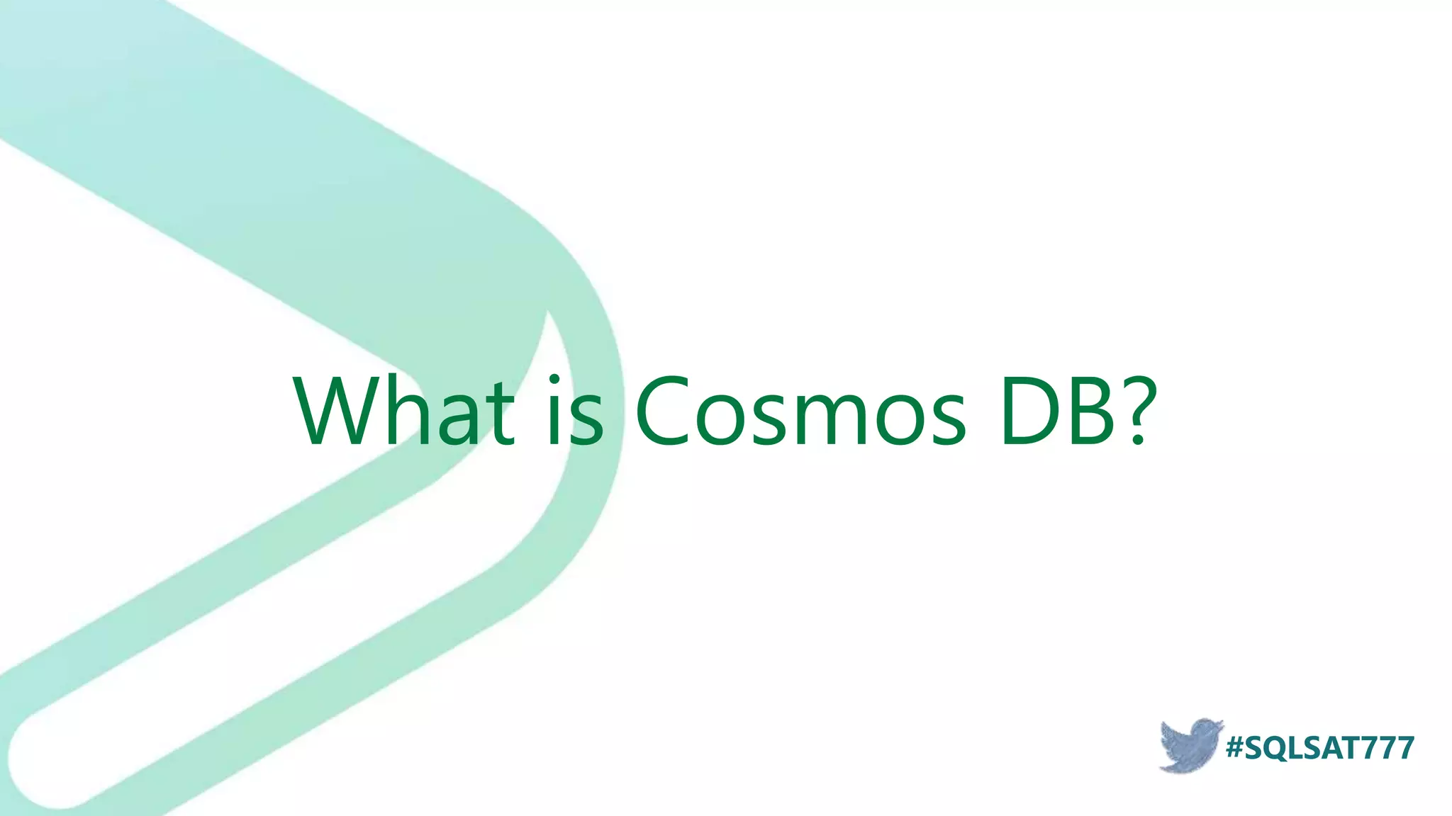 Azure CosmosDB the new frontier of big data and nosql | PPT