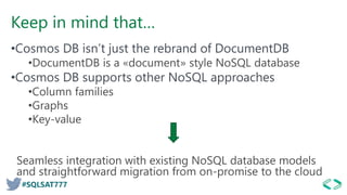 Azure CosmosDB the new frontier of big data and nosql | PPT
