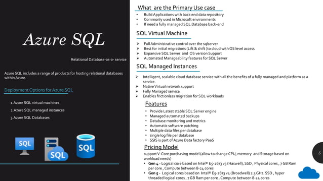 Azure Data services | PDF | Databases | Computer Software and Applications